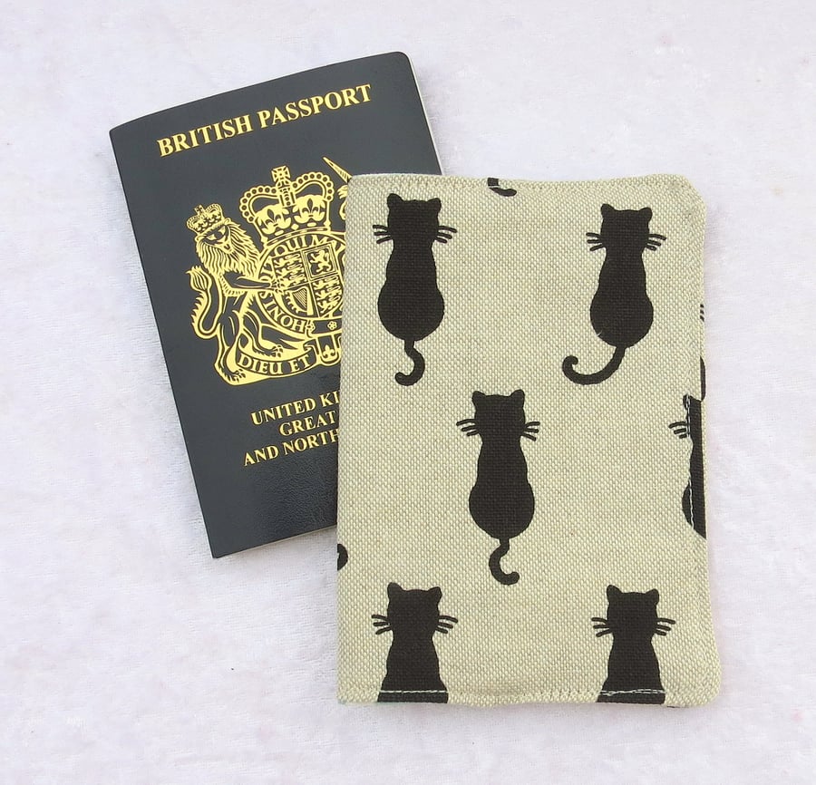 Passport sleeve, cat, passport cover, travel - Folksy