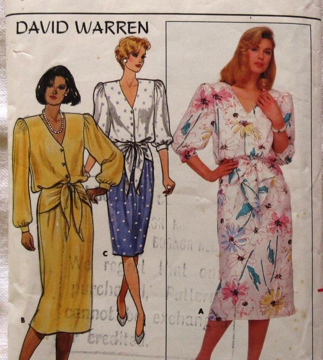 A sewing pattern for a misses' dress in sizes 1... - Folksy
