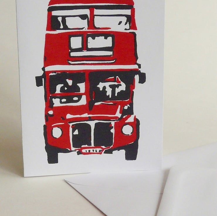 London Bus Card - Folksy