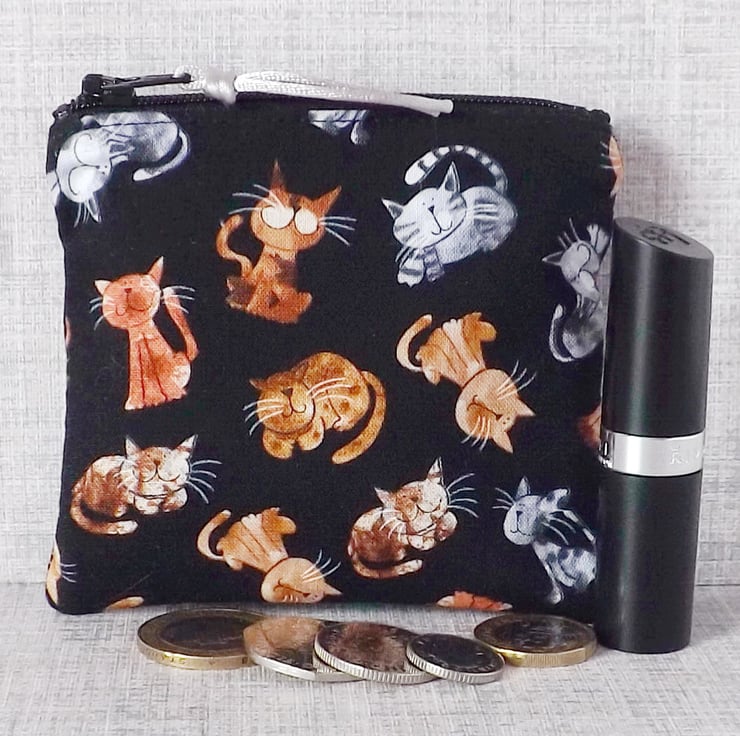 Coin purse, small purse, cats - Folksy