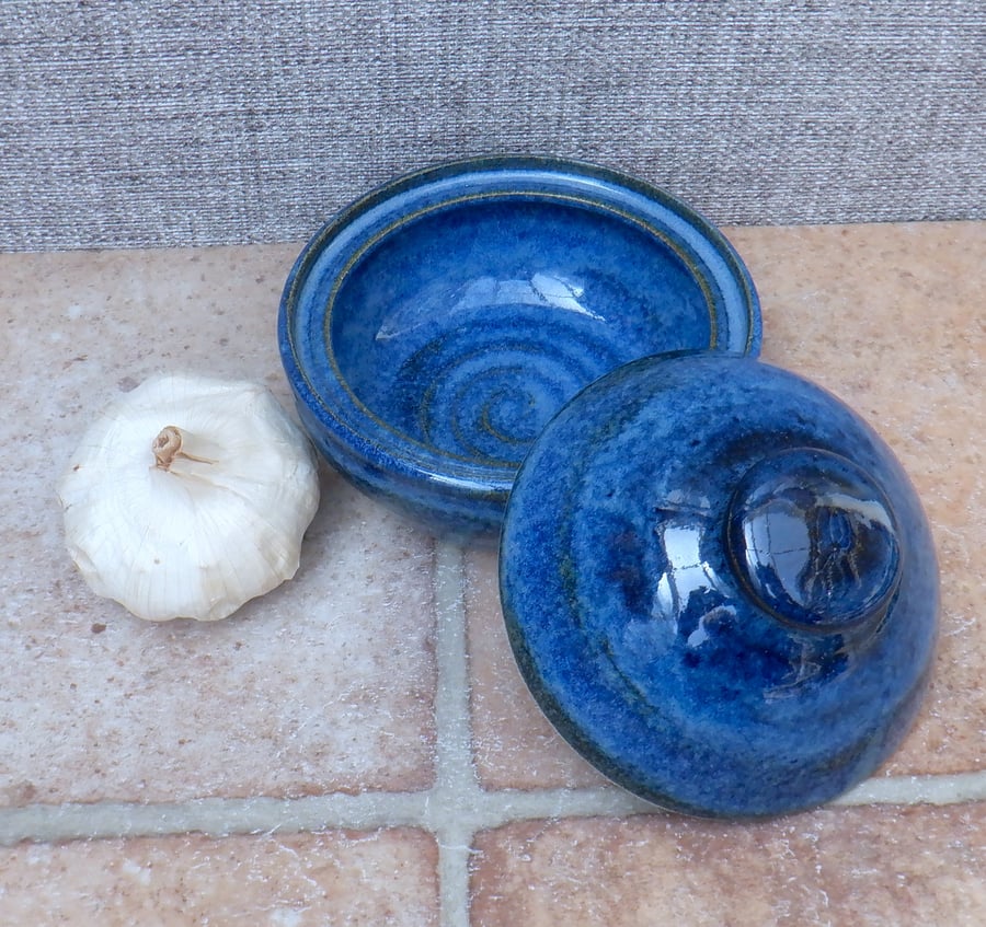Garlic roaster baker lidded salt pot hand throw... - Folksy