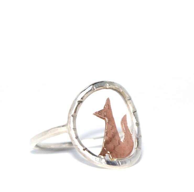 Tiny fox ring - Folksy