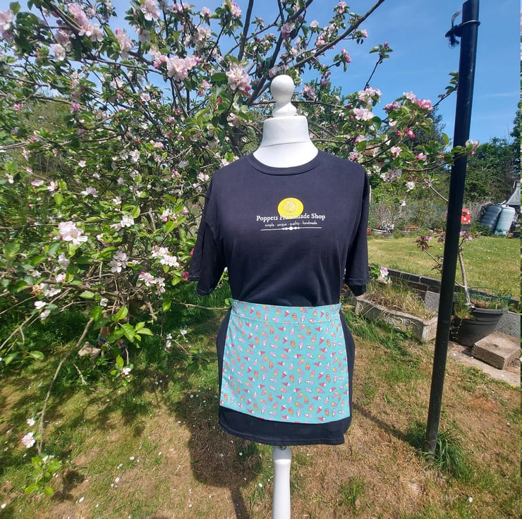 Handmade fabric peg apron pinny wearable peg ba... - Folksy