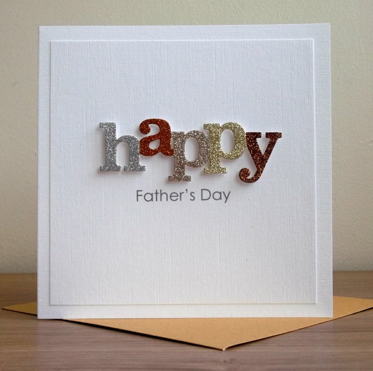 Handmade father's day card, personalized with ... - Folksy