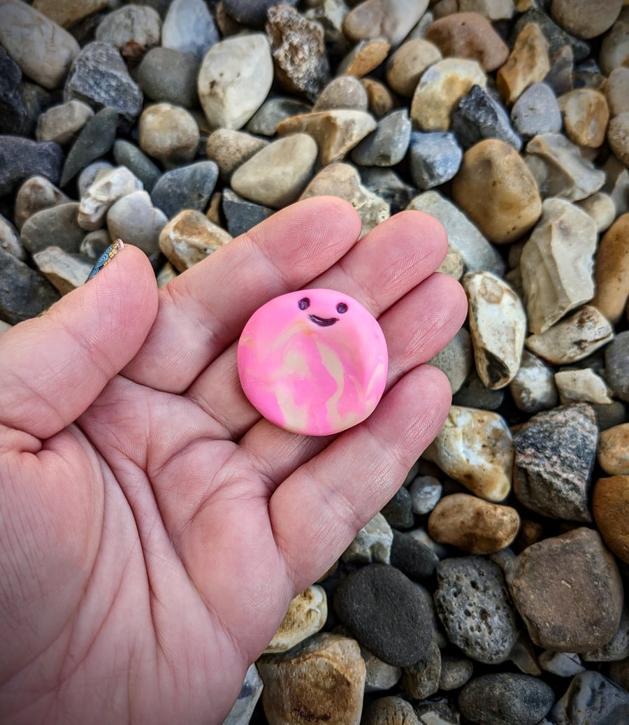 Jumbo Support Stone - 'Marshmallow' - worry st... - Folksy