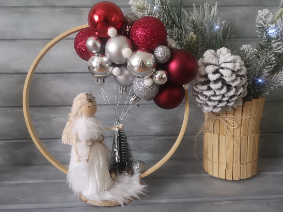 Macrame Handmade Doll with Balloons and Christm... - Folksy