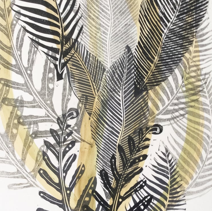 Foliage2 Linocut print - Folksy
