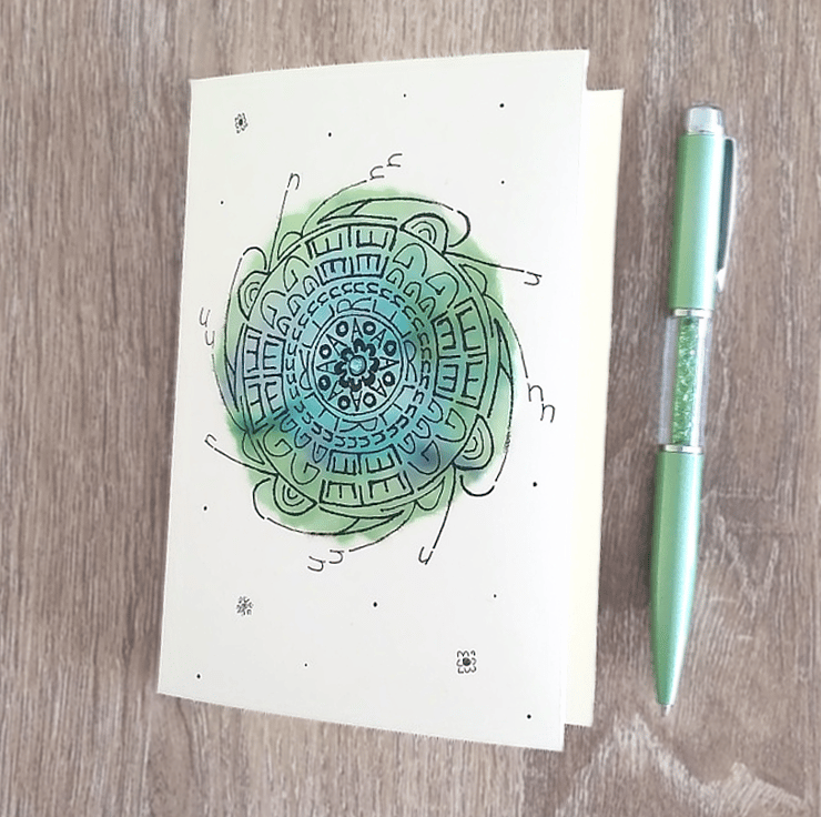 Inspirational notecards, pack of 4, Calm Courag... - Folksy