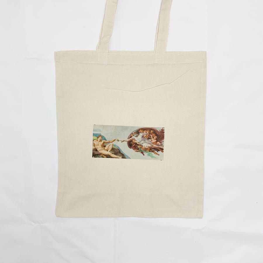 The Creation of Adam Tote Bag by Michelangelo M... - Folksy