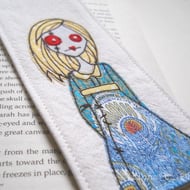 embroidered zombie bookmark - Folksy