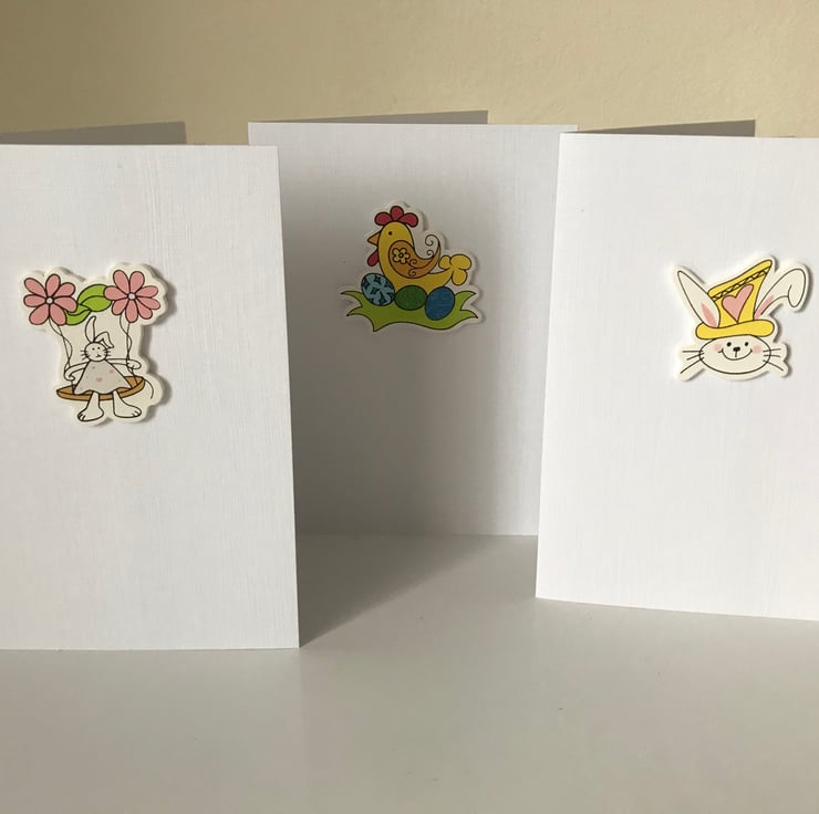 Set of 3 Easter Cards - Folksy
