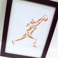 Paper cut Art - Netball Picture, Sport, Artwork... - Folksy
