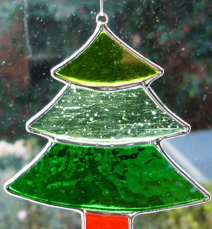 STAINED GLASS CHRISTMAS TREE - Folksy