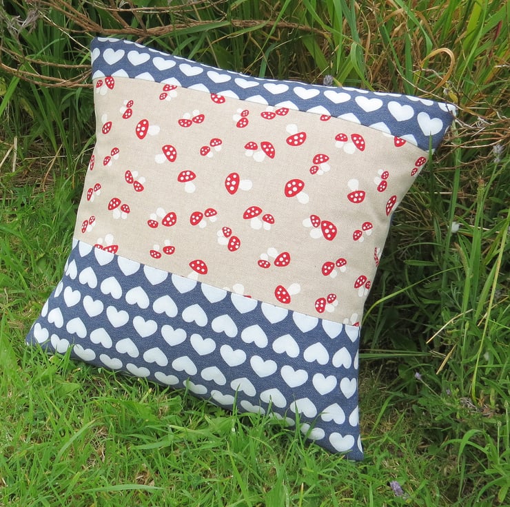 Spring Cushion. Complete with feather pad. SALE. - Folksy