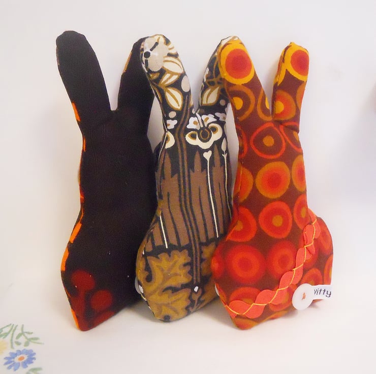 SALE Retro Lavender Rabbits - Folksy
