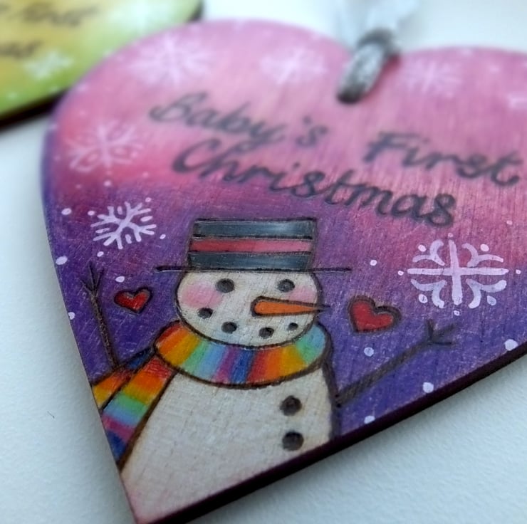 Personalised First Christmas as Mr and Mrs Wood... - Folksy