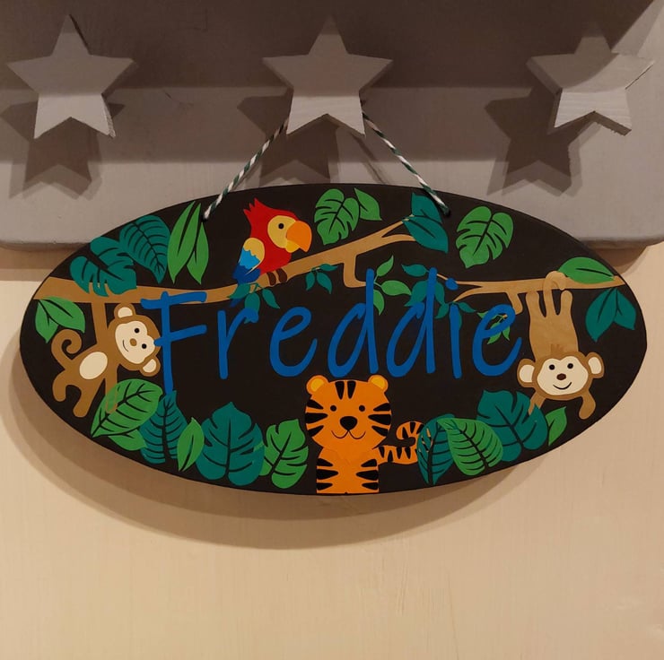 Safari and Jungle Themed Name Plaque - Door Sig... - Folksy
