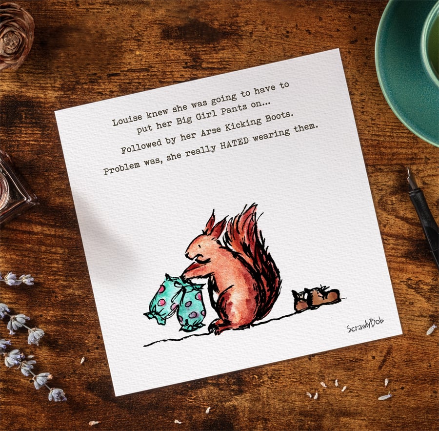 Big Girl Pants Greetings Card Folksy