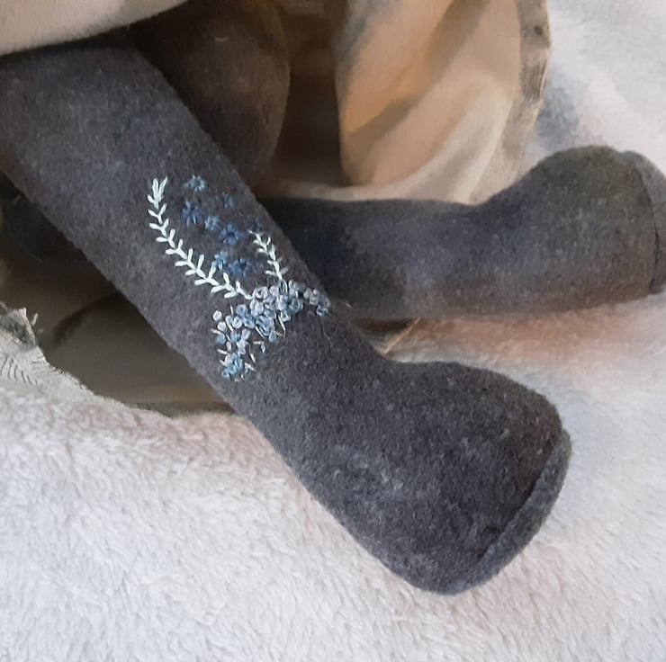 SOLD Hand embroidered teddy bear, one of a kind... - Folksy