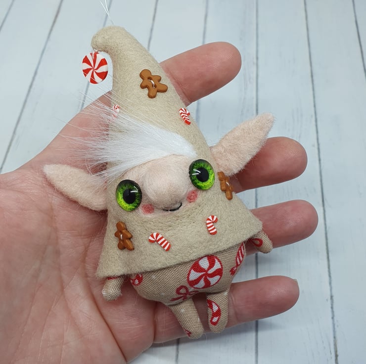 Christmas Gingerbread Elf - Folksy