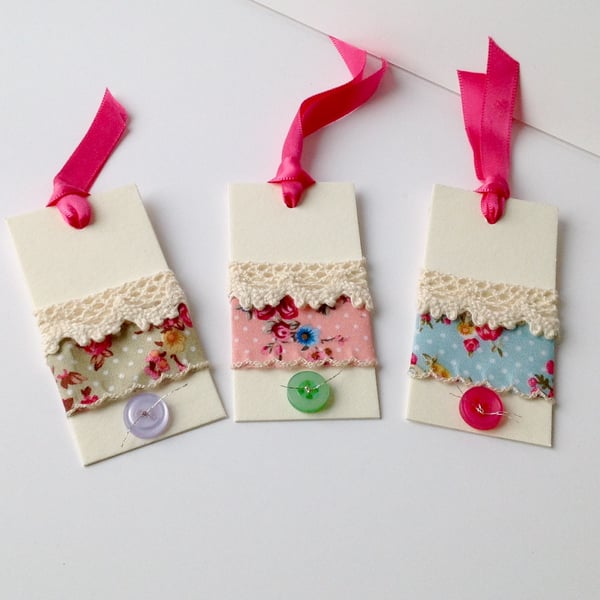 Gift Tags,Set of Six,Handmade Message Tags, - Folksy