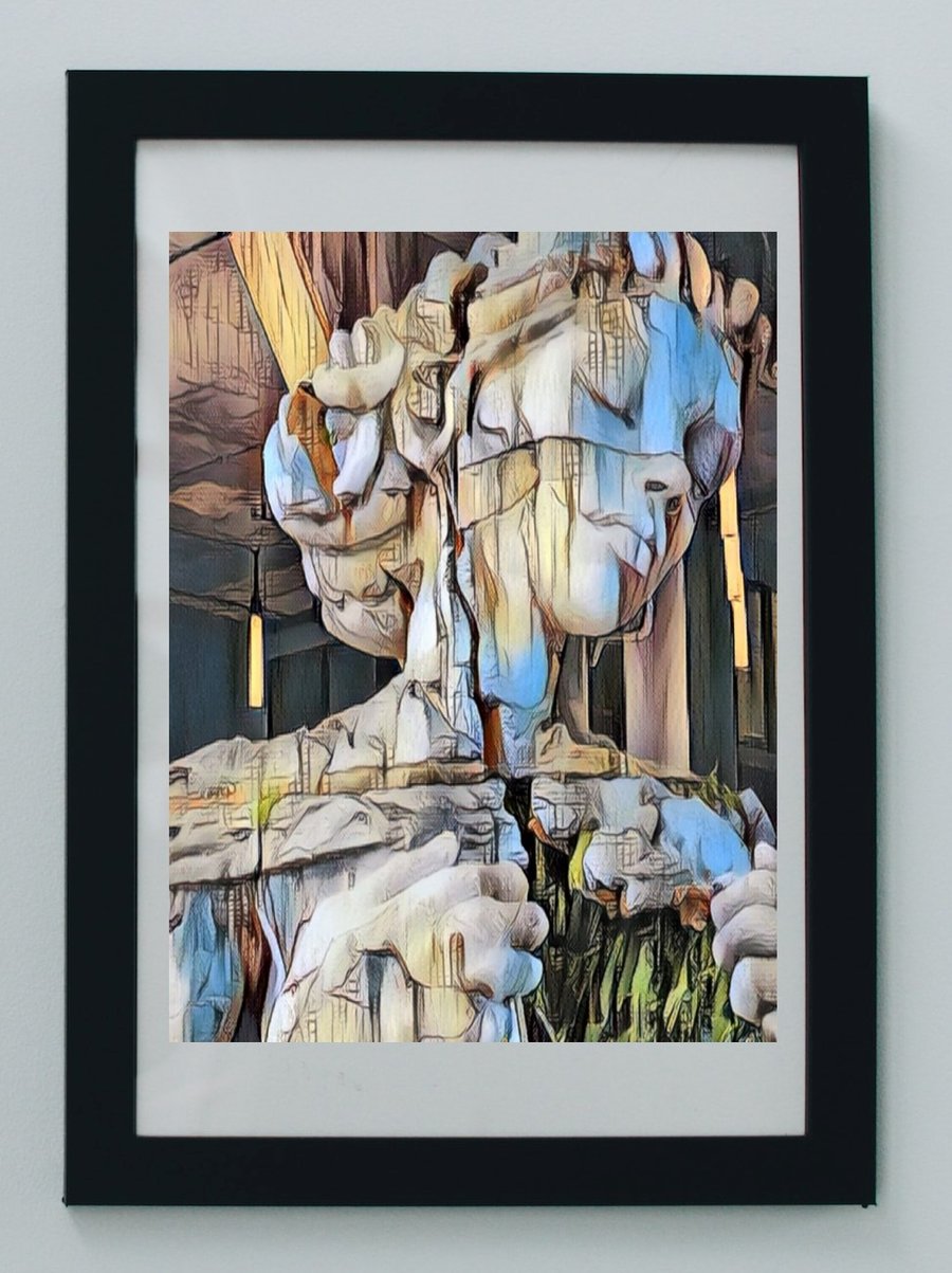 Surreal Art Print Woman Wall Art A3 Pastel Art ... - Folksy