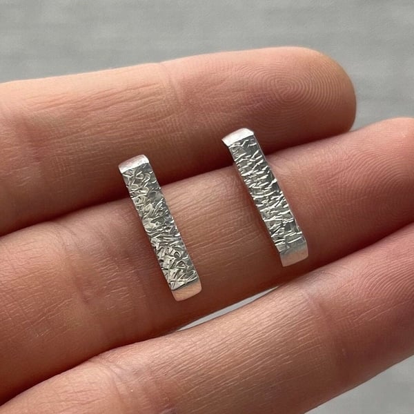 Double Edge Texture Earrings - Folksy