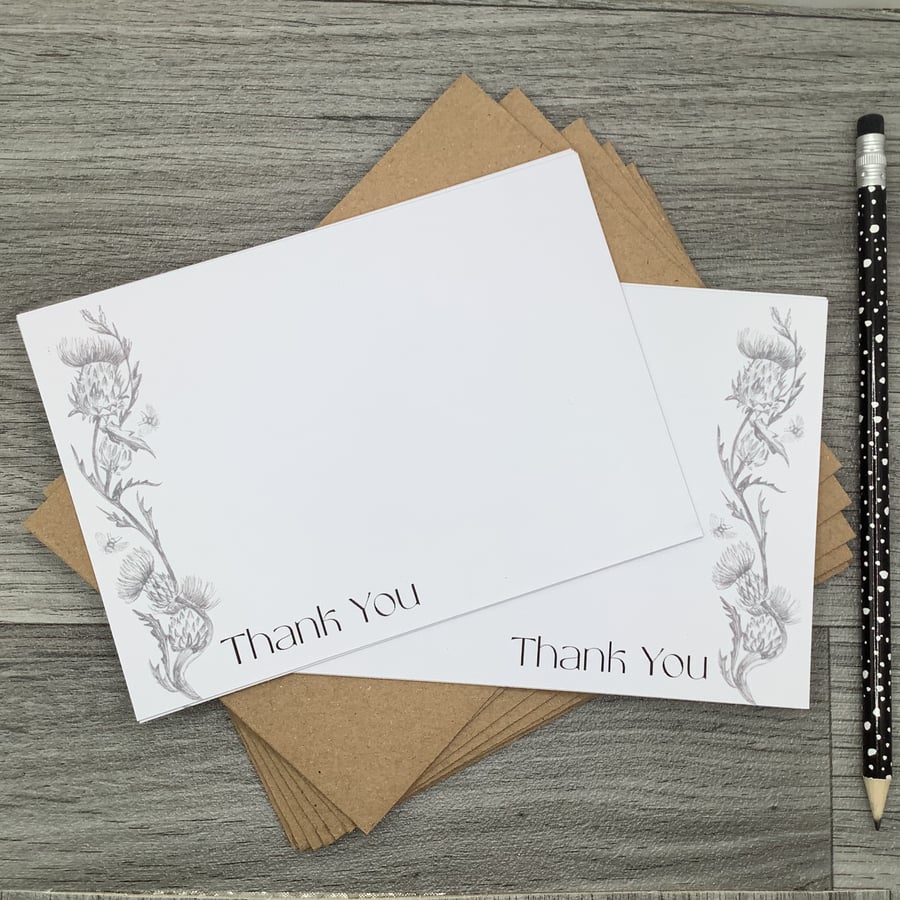 Thank you Flat Notes with envelopes can be pers... - Folksy