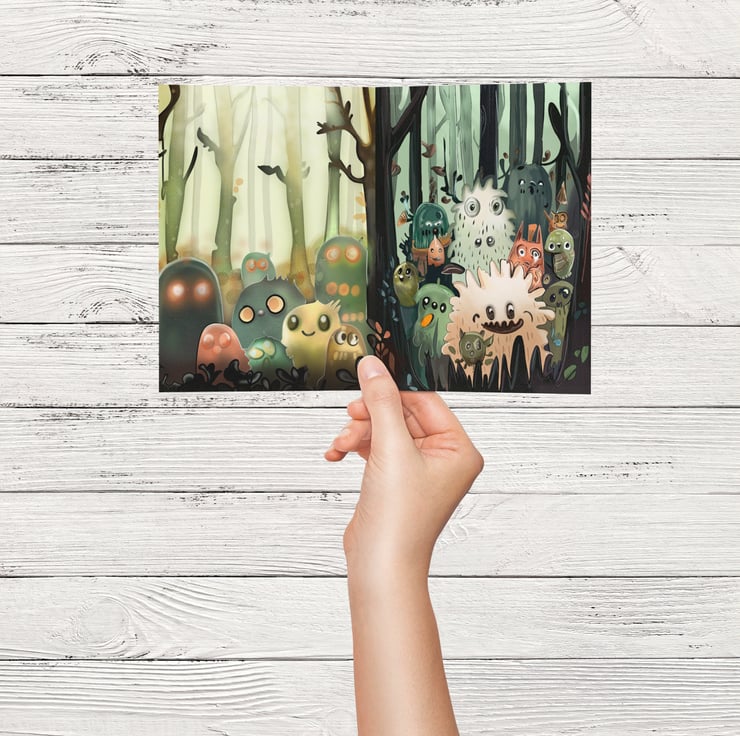 Monster Greeting Cards - Lovable Monsters - For... - Folksy