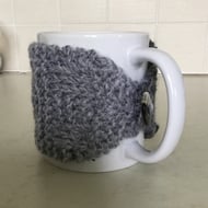 Hand Knitted Mug Hugs Set of 2 in Shades of Grey - Folksy