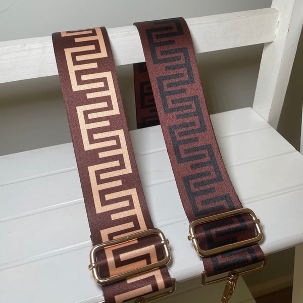 Greek Abstract Bag Strap - Crossbody Replacemen... - Folksy