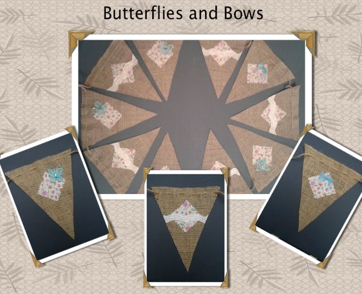 Rustic Bunting (Butterfles and Bows) - Folksy