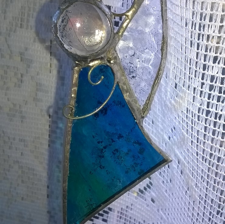 Glass angel suncatcher, ornament or Christmas ... - Folksy