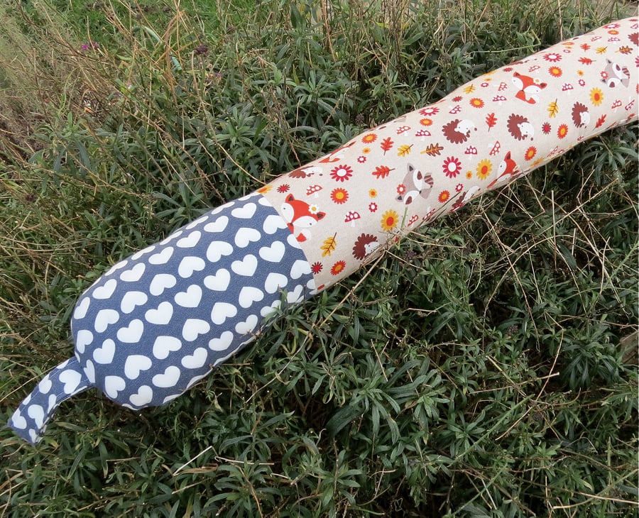 Draught excluder, 95cm, draft stopper, with han... - Folksy