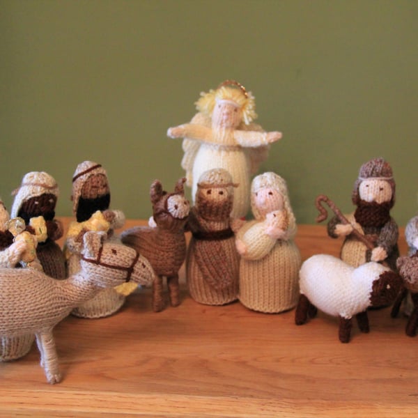 Knitted Nativity - Folksy