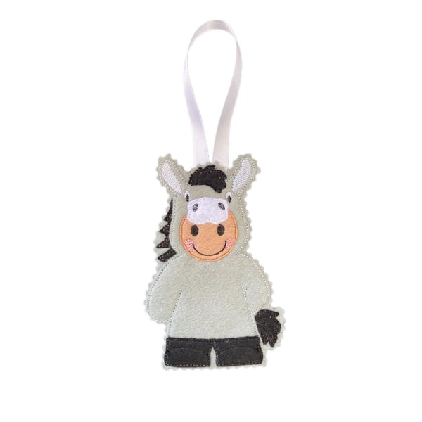 Donkey Dress Up Gingerbread Man Felt Decoration - Folksy