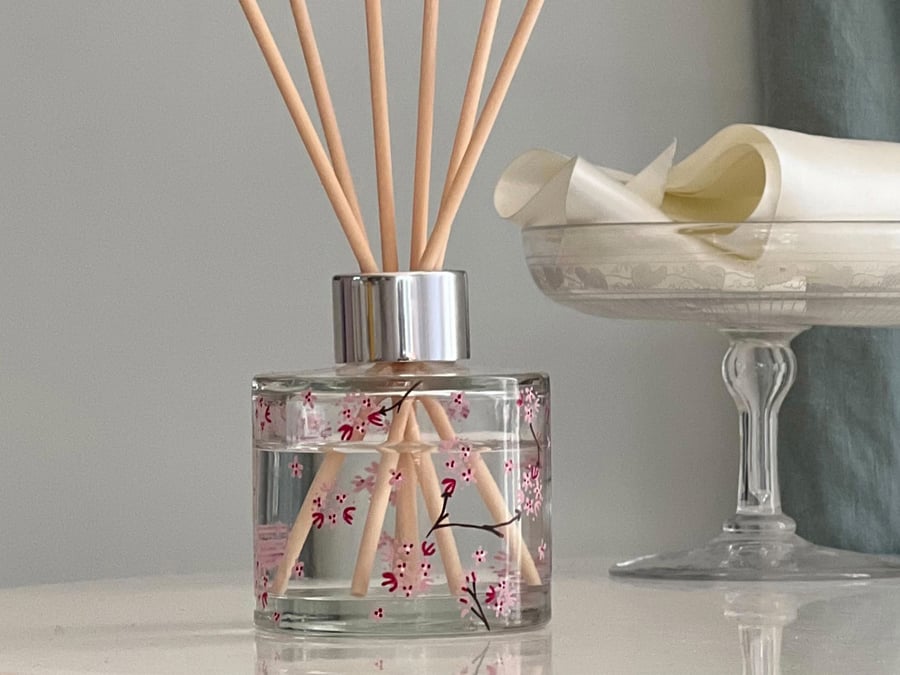 Hand Painted - Blossom Reed Diffuser 100ml - Folksy