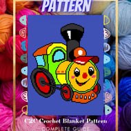 Train, C2C Pixel Pattern, Crochet Pattern, PDF ... - Folksy