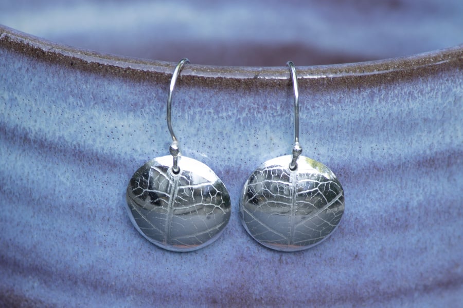 Leaf Texture Drop Earrings - Folksy