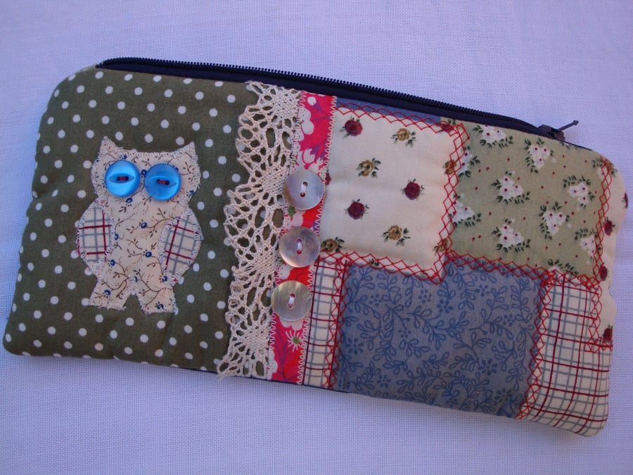Handmade quilted cotton - multi purpose zipper... - Folksy