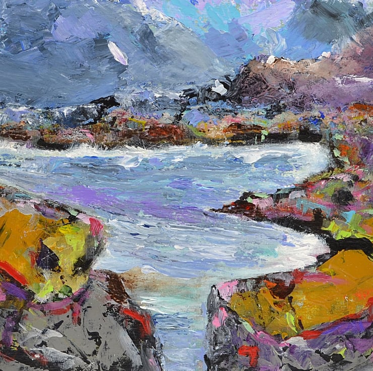 Dramatic sky in Scotland - an acrylic landscape... - Folksy