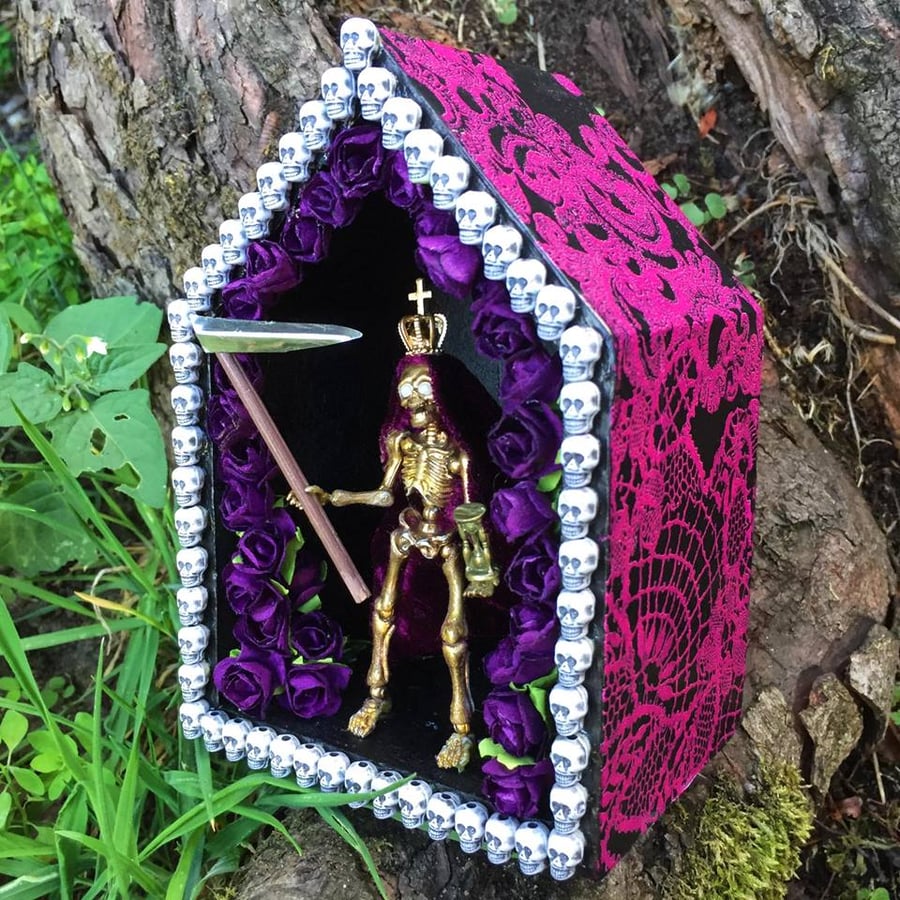 Gothic Death Santa Muerte Grim Reaper Wall Hang... - Folksy