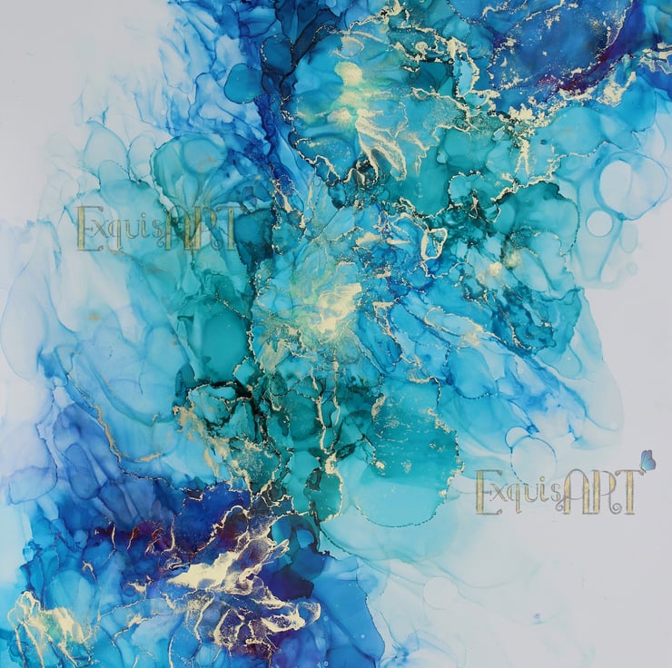 Alcohol Ink Wispy Art - Folksy