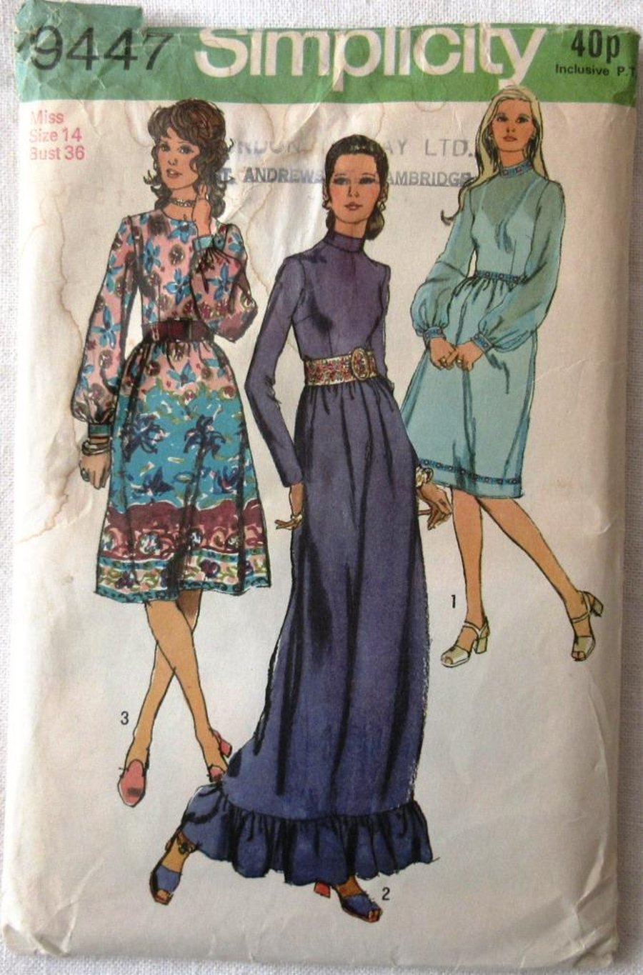 A sewing pattern for a misses' dress in 2 lengt... - Folksy