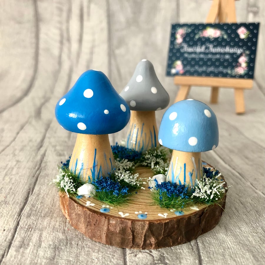 Hand painted Toadstools Mushrooms - set of 3 - ... - Folksy