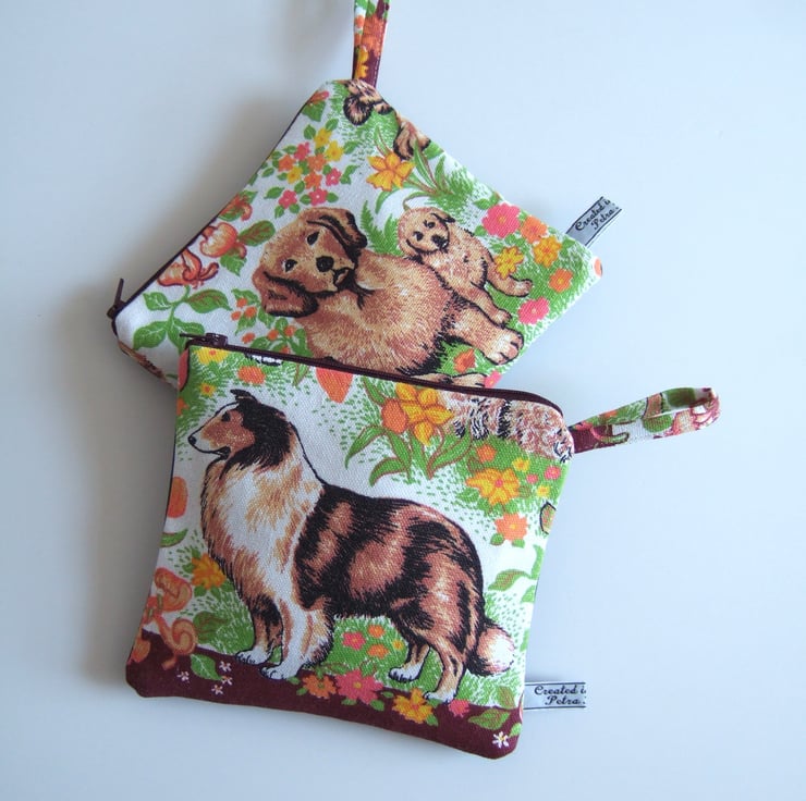 Shetland sheep dog Sheltie vintage purse or pouch - Folksy