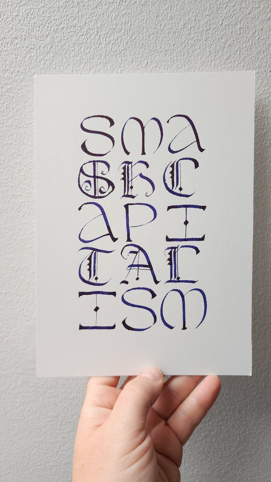 Original Calligraphy - Smash Capitalism - Folksy