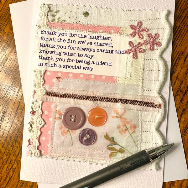 friend appreciation card, blank greeting card f... - Folksy