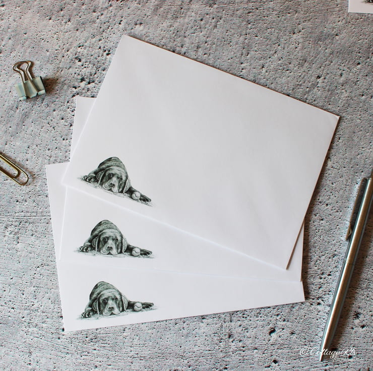 Letter Writing Paper With Labrador Design By Co... - Folksy
