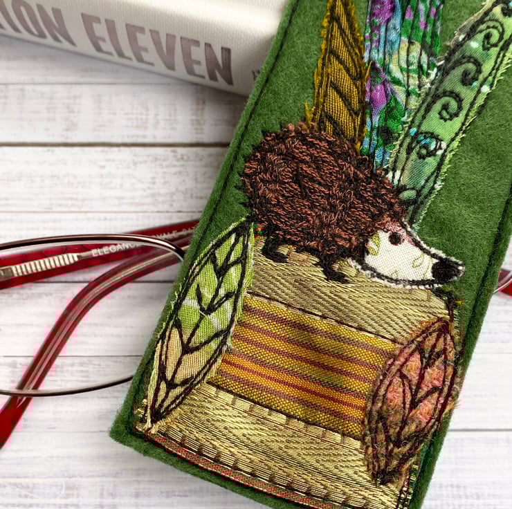 Upcycled hedgehog bookmark. - Folksy